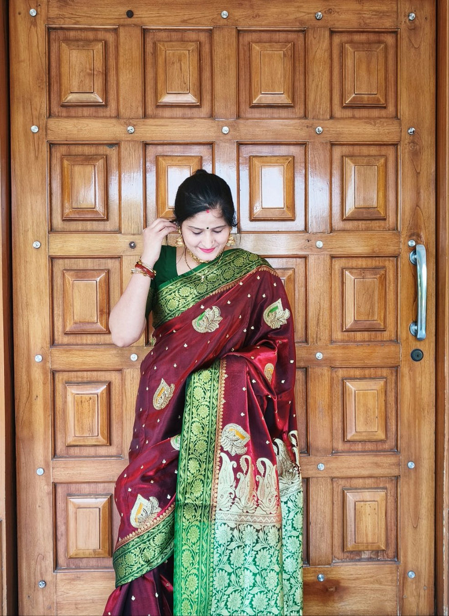 Diya Saree (Maroon) – SAMA by Rakhi