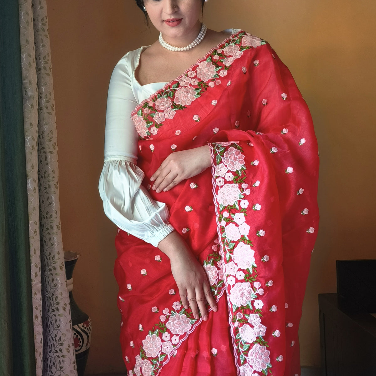 Analia Saree (Red) – SAMA by Rakhi